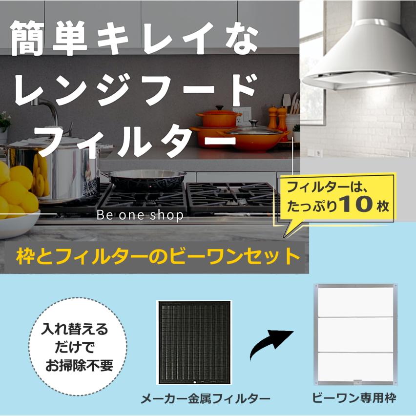 換気扇 レンジフィルター 横238×縦363mm (枠3枚+フィルター10枚) レンジフードフィルター 換気扇カバー 厚手 国産 ビーワンフィルターG7 (01) : ビーワンショップ ...