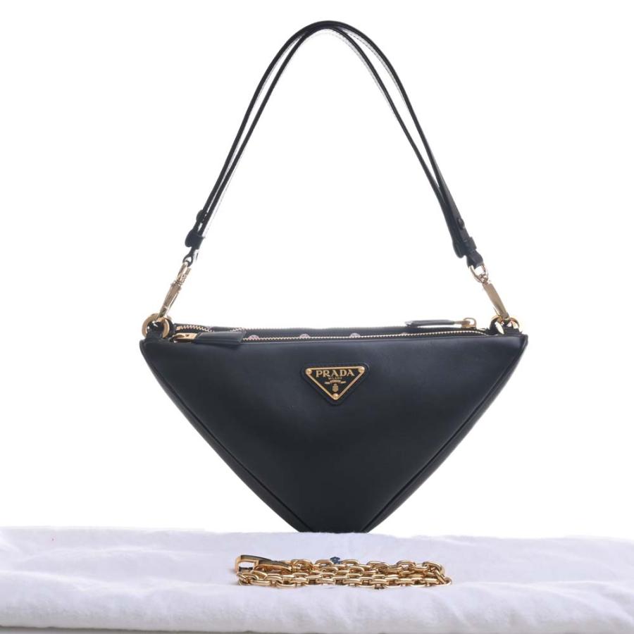 PRADA プラダ レザー キャンバス シンボル ミニバッグ PRADA プラダ レザー キャンバス シンボル ミニバッグ