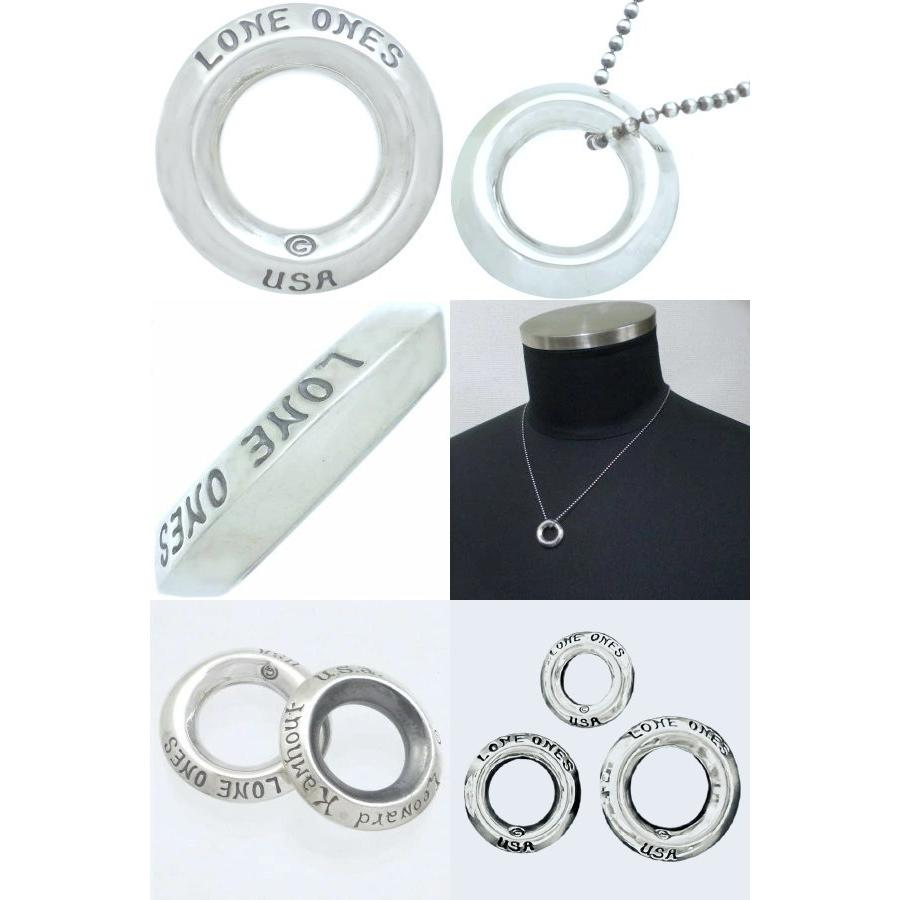 LONE ONES ONES(ロンワンズ) ラージ IDリングシルバーペンダントトップ : シルバーアクセサリーバズショット - 通販 - Yahoo!ショッピング