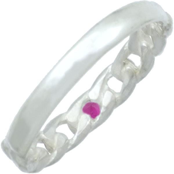 (7月)ルビー ホワイト ミディアム キヘイ シルバーリング(指輪) SWANKY(スワンキー) :SR-11-07:シルバーアクセサリーバズショット - 通販 - Yahoo!ショッピング