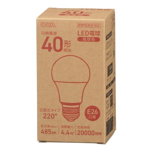OHM LED電球 E26 40形相当 電球色 オーム LDA4L-G AG56 : B-サプライズ - 通販 - Yahoo!ショッピング