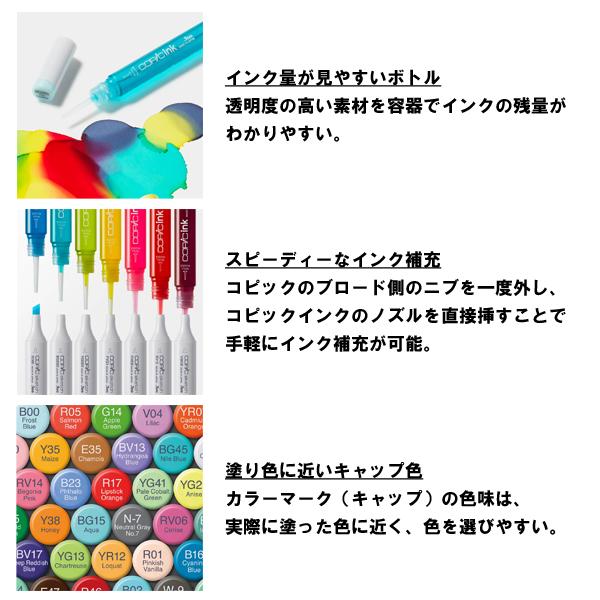 コピック（COPIC） コピックインク R00 ピンキッシュ・ホワイト Pinkish White COPIC 補充インク 12ml Red ...
