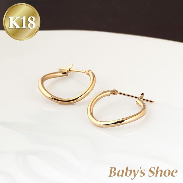 フープピアス 20mm×2mm ループ ひねり スパイラル K18 18K 18金 ゴールド : ベビーズシュー - 通販 - Yahoo!ショッピング