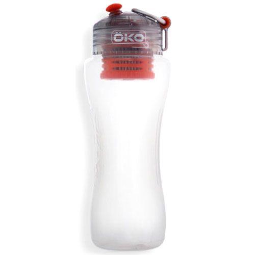 ろ過機能付きボトル OKO ドリンクボトル 650ml 水筒 オコ Filtration Water Bottle サン オレンジ ...