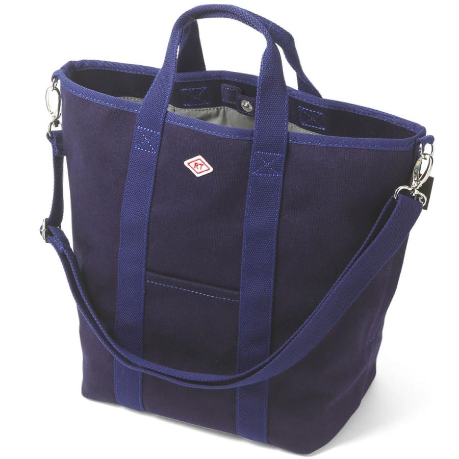 トートバッグ ルートート SN.ミディアム2WAYコットンテンジク-B 肩掛け 手持ち ショルダーストラップ付き ROOTOTE MEDIUM ネイビー :17679:BACK - 通販 ...