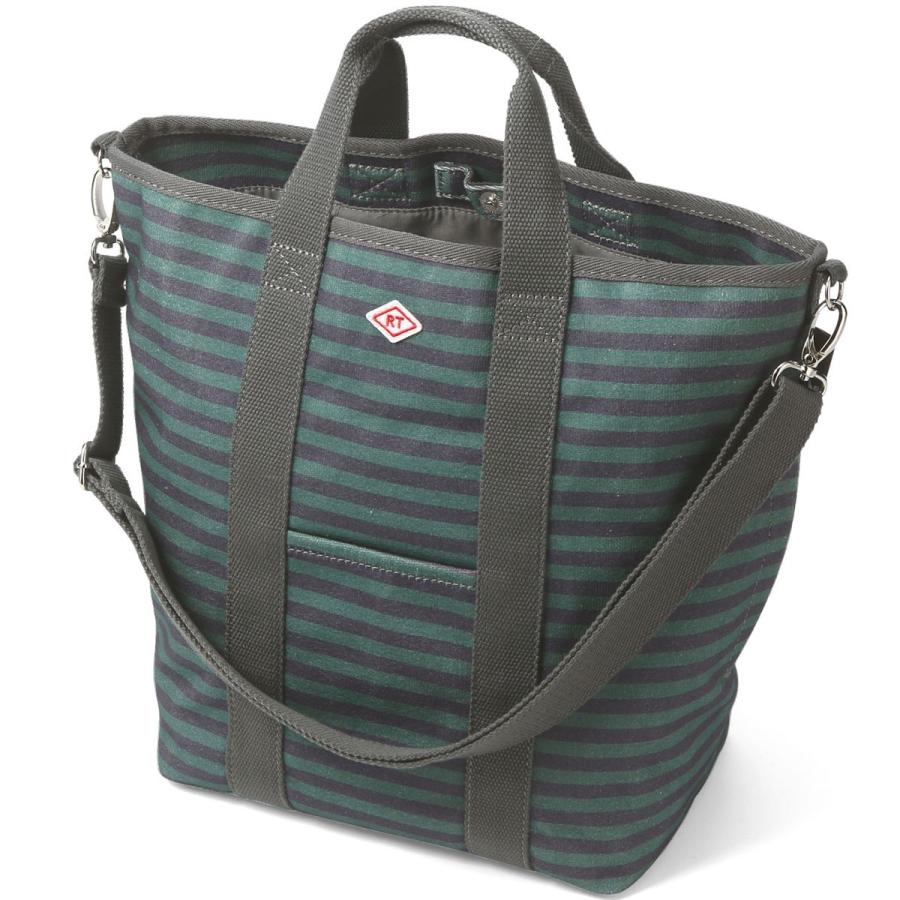 ROOTOTE トートバッグ ルートート SN.ミディアム2WAYコットンテンジク-B ショルダーストラップ付き MEDIUM ボーダーネイビーグリーン : BACK - 通販 - Yahoo ...