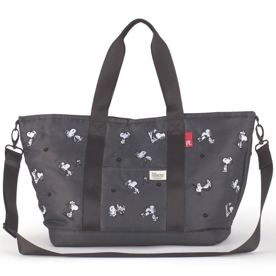 ROOTOTE マザーズバッグ SN.マミールーパターン ピーナッツ マザーバッグ セット ルートート MammyROO PEANUTS-4W 8114 チャコール : BACK - 通販 ...