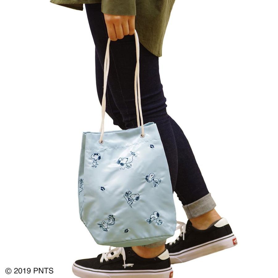 ROOTOTE トートバッグ SN.ベビールーポシェットパターン ピーナッツ レディーストート ルートート baby roo PEANUTS-4W ブルーグレー : BACK - 通販 ...