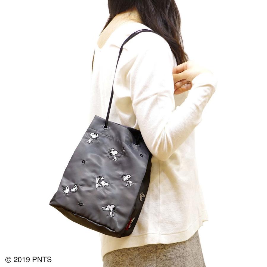 ROOTOTE トートバッグ SN.ベビールーポシェットパターン ピーナッツ レディーストート ルートート baby roo PEANUTS-4W チャコール : BACK - 通販 ...