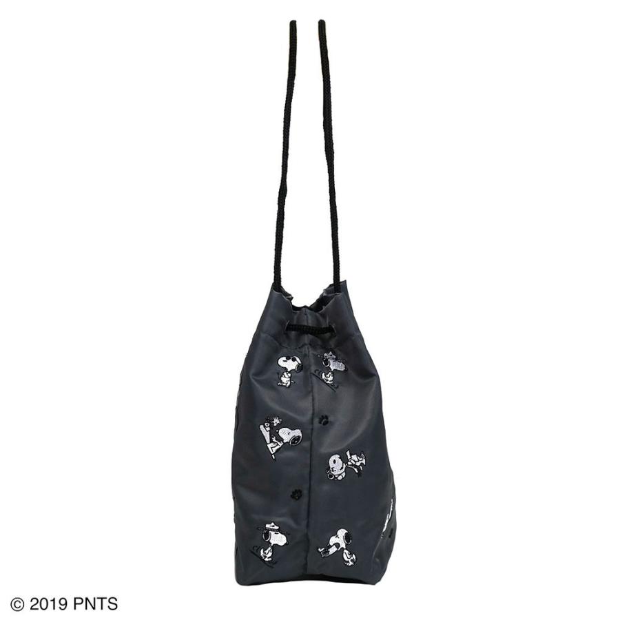 ROOTOTE トートバッグ SN.ベビールーポシェットパターン ピーナッツ レディーストート ルートート baby roo PEANUTS-4W チャコール : BACK - 通販 ...