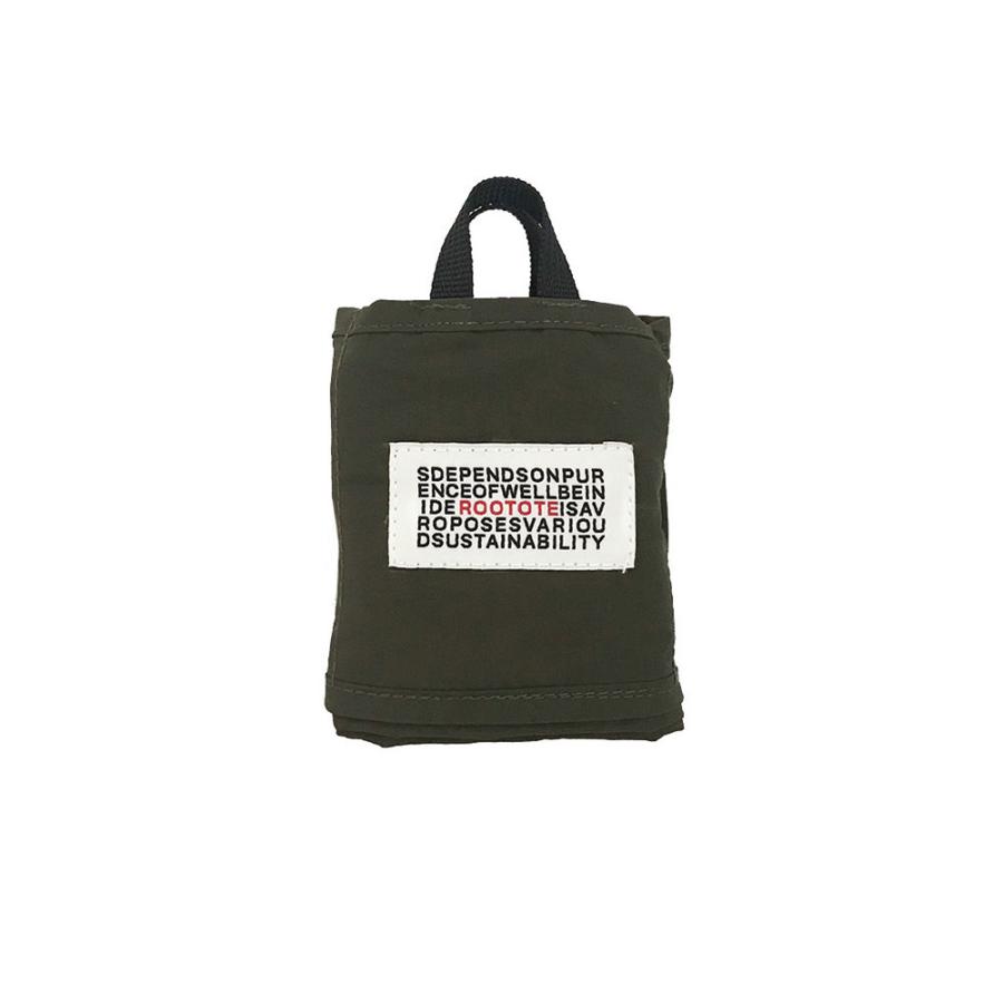 ROOTOTE エコバッグ SN.マルクトートミニ 折りたたみ ショッピングバッグ ルートート MARKTOTE MINI-A 6742 オリーブ : BACK - 通販 - Yahoo!ショッピング