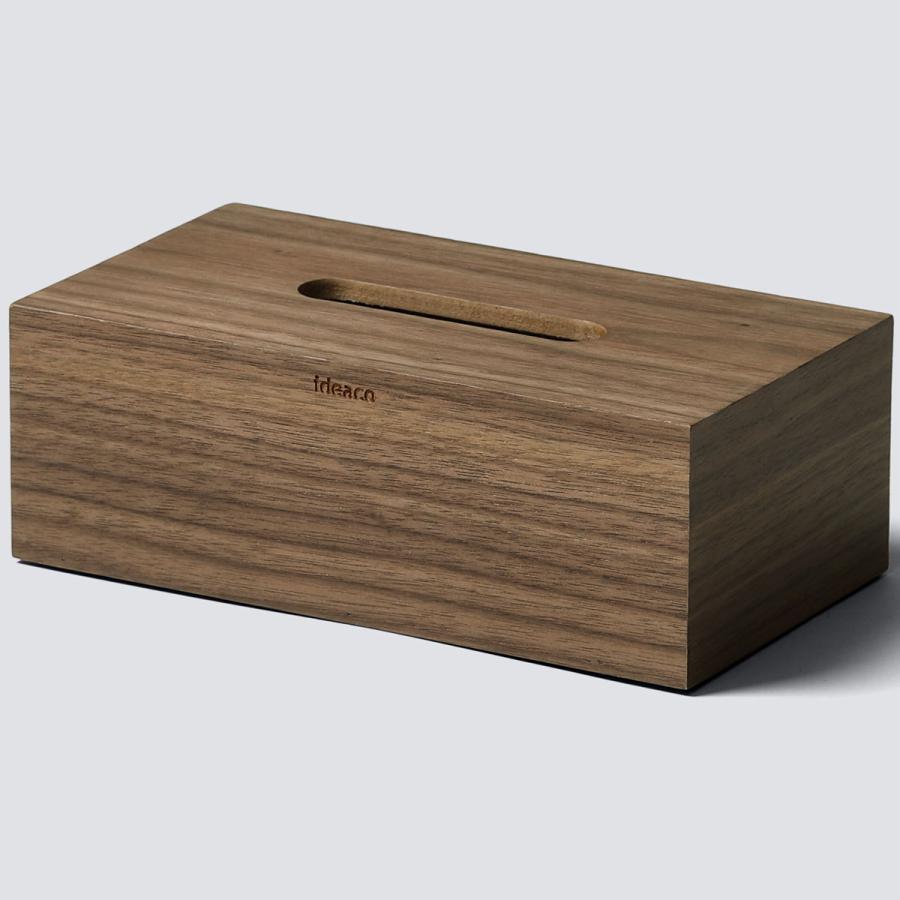 ソフトパックティッシュケース イデアコ ティッシュケース SPウッド ティッシュボックス ideaco Tissue case SP wood ウォルナット : BACK - 通販 ...