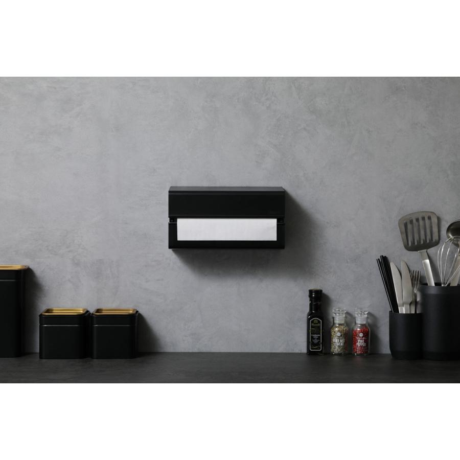 ペーパータオルホルダー ideaco イデアコ WALL PT2 壁掛けペーパータオルケース キッチンペーパー ペーパータオルケース ウォールピーティー2 ホワイト : BACK - 通販 ...