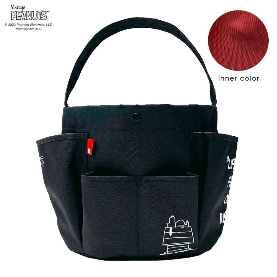 ROOTOTE 2022新作 スヌーピーバッグ IP.デリ.ポケッツ.ピーナッツ スヌーピーコラボ スヌーピートートバッグ ルートート DELI PEANUTS-7U 8262 ブラック ...