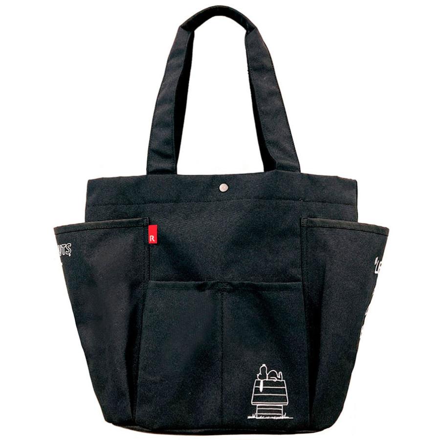 ROOTOTE スヌーピーバッグ IP.ミディアム.ポケッツ.ピーナッツ スヌーピーコラボ スヌーピートートバッグ ルートート MEDIUM PEANUTS-7U 8263 ブラック ...