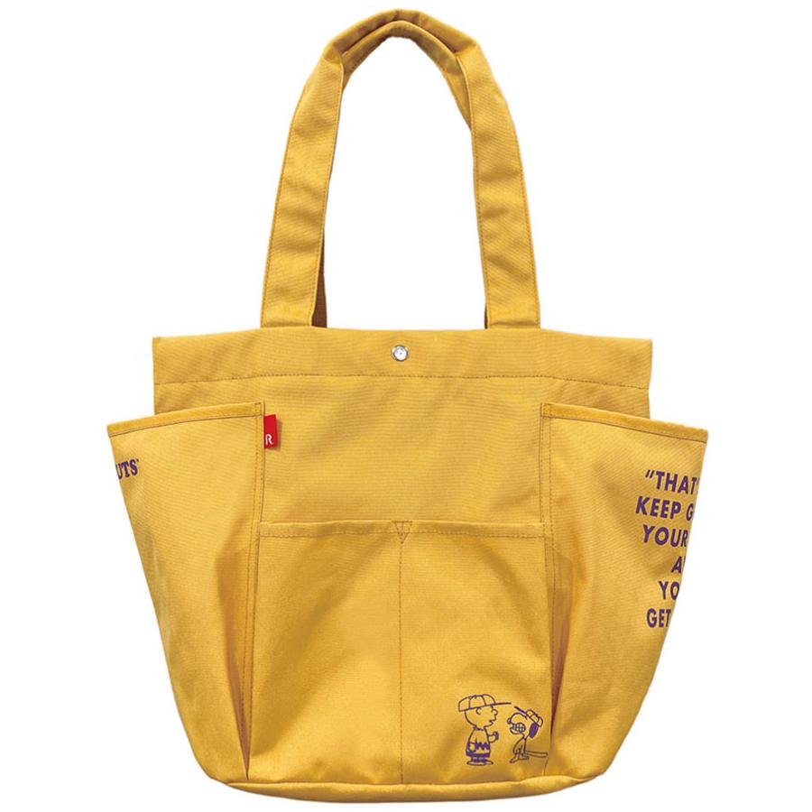ROOTOTE スヌーピーバッグ IP.ミディアム.ポケッツ.ピーナッツ スヌーピーコラボ スヌーピートートバッグ ルートート MEDIUM PEANUTS-7U 8263 オークル ...