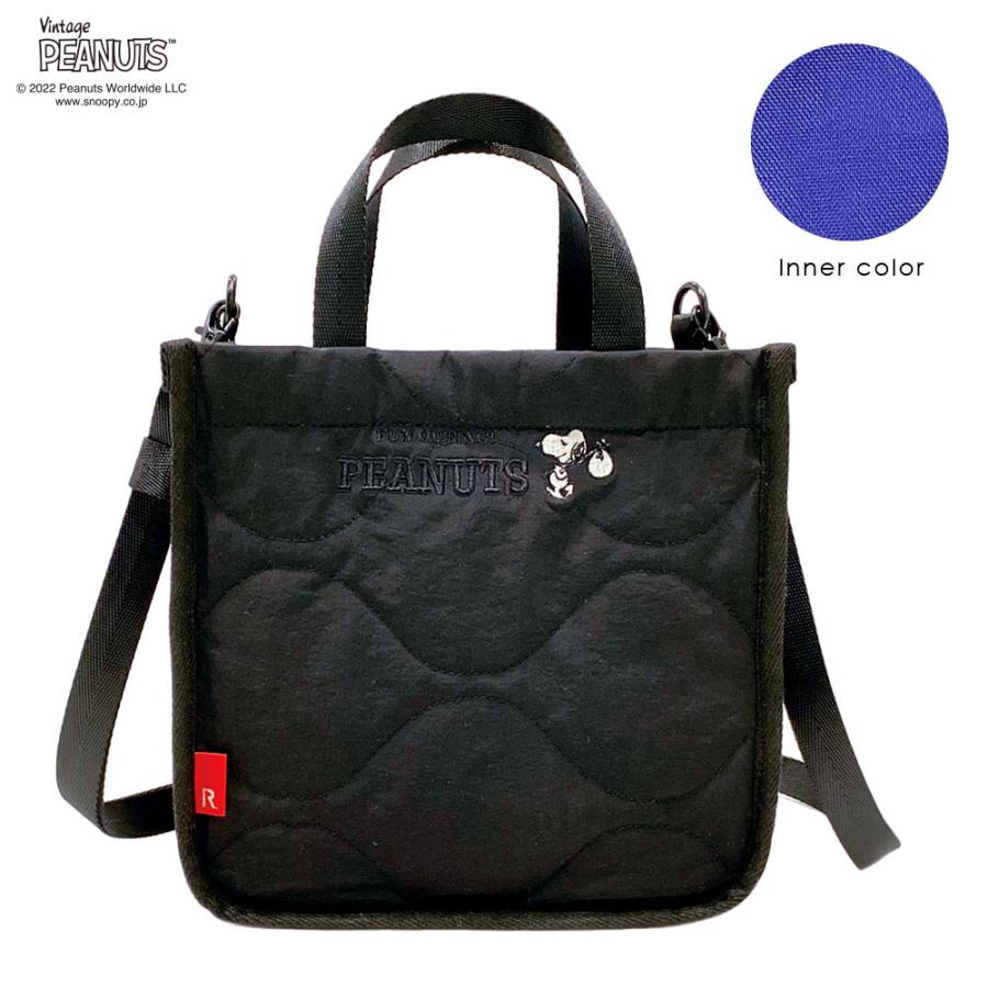2022新作 スヌーピーバッグ 正規品 ROOTOTE ルートート IP.スクエア.キルト.ピーナッツ スヌーピーコラボ SQUARE PEANUTS-7T 8271 ブラック :21958 ...
