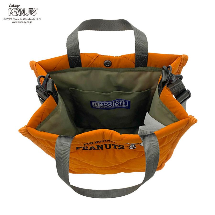 2022新作 スヌーピーバッグ 正規品 ROOTOTE ルートート IP.スクエア.キルト.ピーナッツ スヌーピーコラボ SQUARE PEANUTS-7T 8271 ブラック :21958 ...