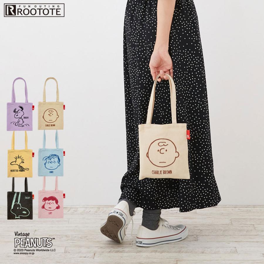ROOTOTE 2023新作 スヌーピーバッグ 正規品 ルートート IP.ベビールー.ピーナッツ-8C スヌーピーコラボ トートバッグ baby roo 8311 スヌーピー フェイス ...