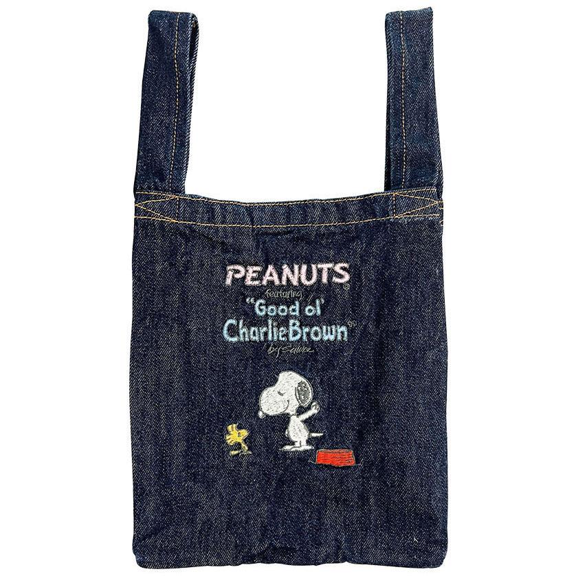 ROOTOTE 2023新作 スヌーピーバッグ 正規品 ルートート IP.ルーショッパーミニ.デニム.ピーナッツ-8I 8315 スヌーピーコラボ スヌーピートートバッグ ディッシュ ...