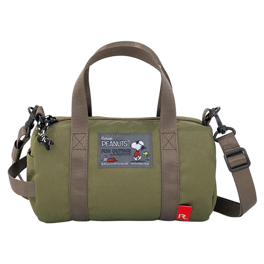 ROOTOTE 2023新作 スヌーピーバッグ 正規品 ルートート IP.ドラム.ピーナッツ-8K スヌーピーコラボ スヌーピートートバッグ Drum PEANUTS 8324 カーキ ...