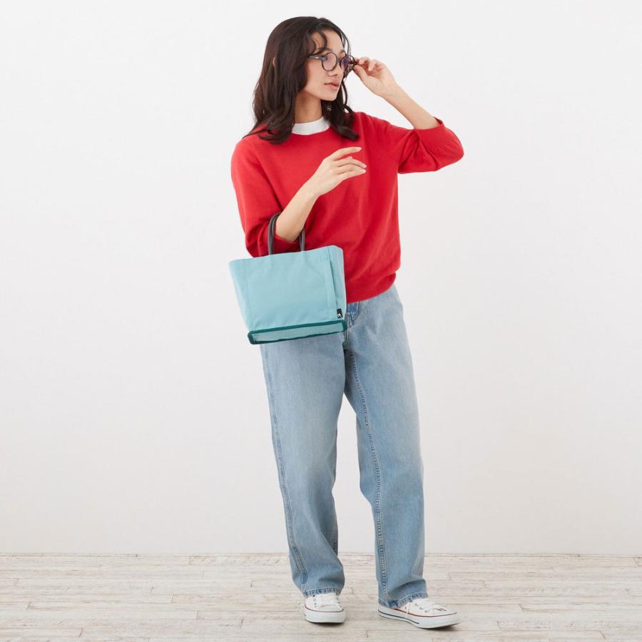 ROOTOTE 2023新作 トートバッグ 正規品 ルートート SN.スクエア.オーバーラップ-A レディーストート トート SQUARE OVERLAP 3069 グレー : BACK ...