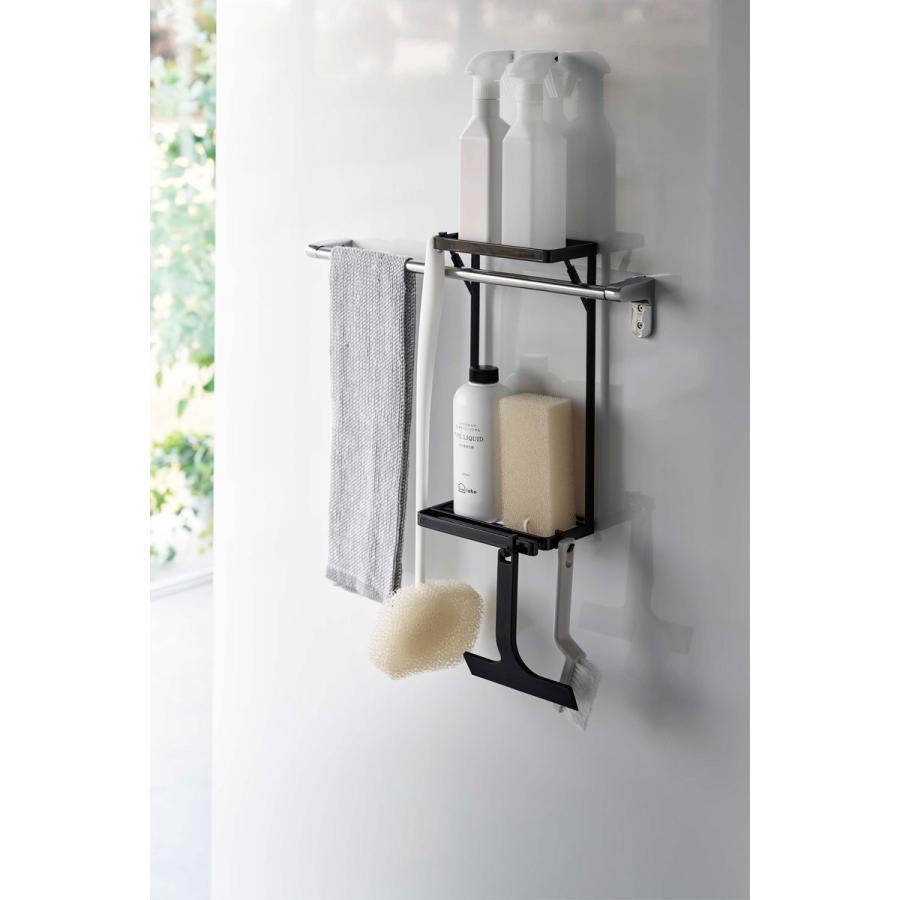 tower バスラック 山崎実業 正規品 TOWER タワー タオル掛け上ラック 2段 浴室用ラック 浴室収納 ブラック : BACK - 通販 - Yahoo!ショッピング