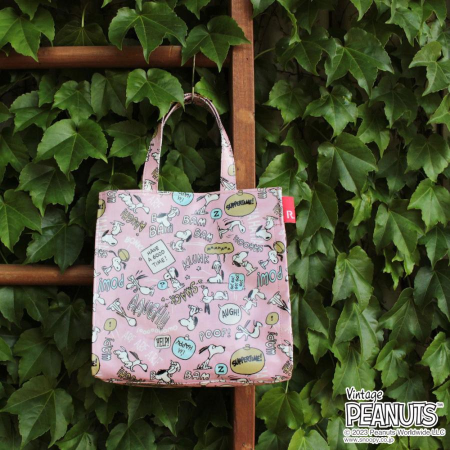ROOTOTE（ルートート） 2023新作 スヌーピーバッグ スクエア.ラミネート.ピーナッツ-8M スヌーピートートバッグ SQUARE PEANUTS 8332 サックス : BACK ...
