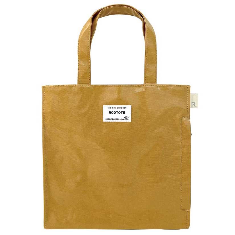 2023新作 トートバッグ 正規品 ROOTOTE ルートート EU.スクエア.ラミネート-G レディーストート トート SQUARE LAMINATE 1202 ベージュ : 22935 ...