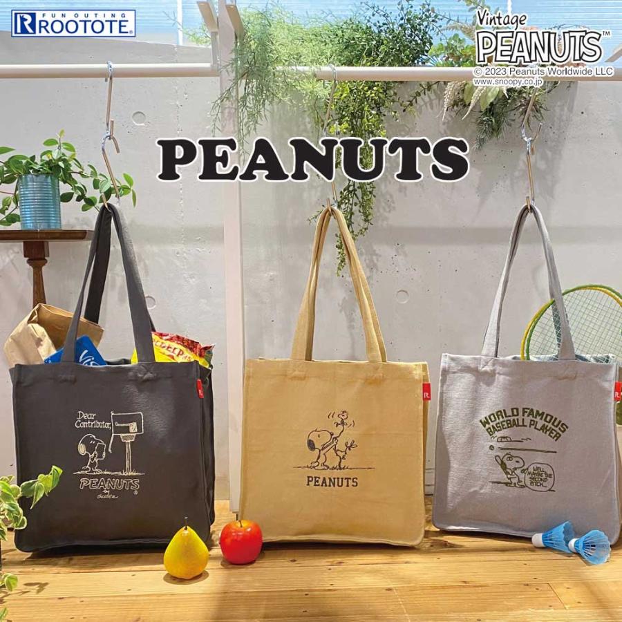 2023新作 スヌーピーバッグ ROOTOTE ルートート IP.トールボックス.ピーナッツ コラボ スヌーピートートバッグ TALLBOX PEANUTS-8N 8328 ツリー ...
