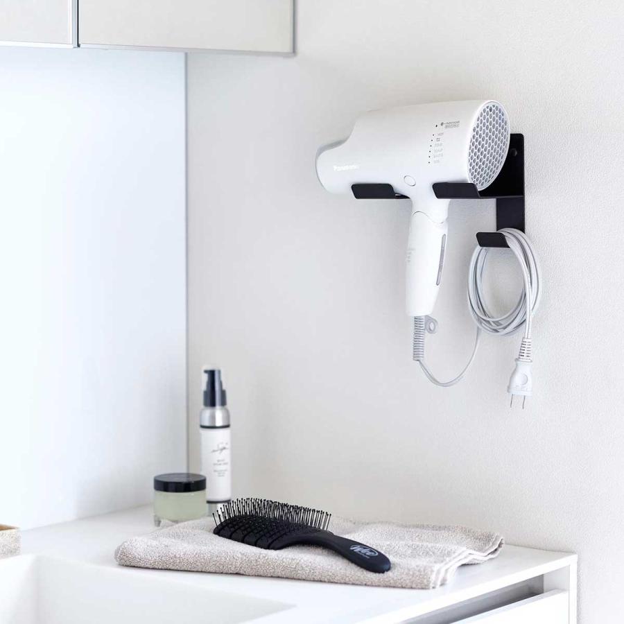 tower ドライヤーホルダー 山崎実業 正規品 タワー 石こうボード壁対応ウォールドライヤーホルダー ドライヤー収納ラック ブラック : BACK - 通販 - Yahoo!ショッピング