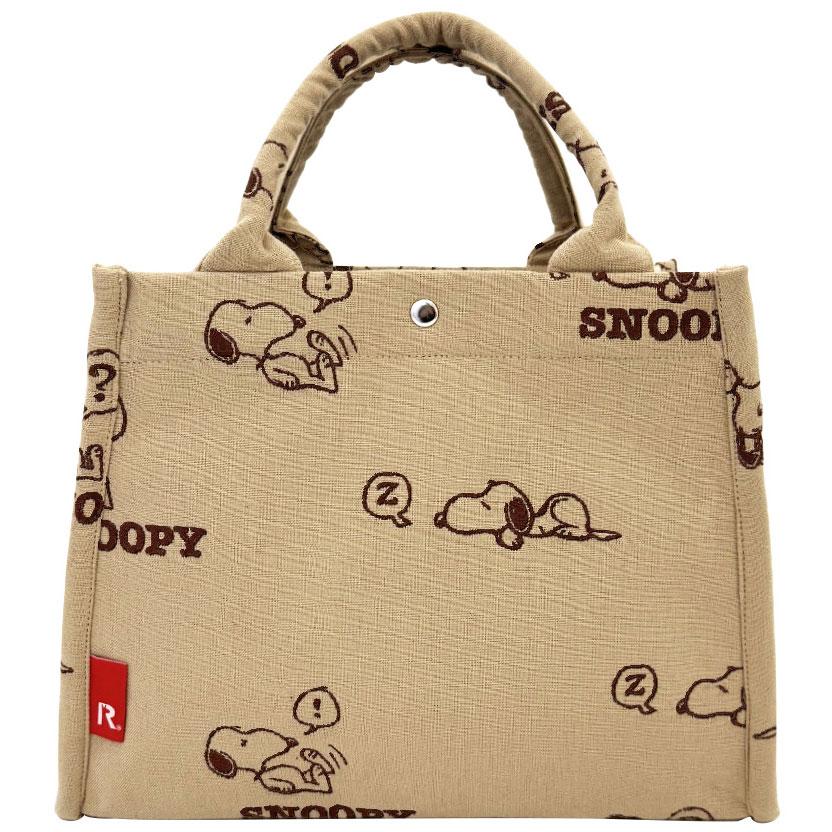 ROOTOTE 2024新作 スヌーピーバッグ 正規品 ルートート IP.デリ.ジャガード.ピーナッツ-8P スヌーピーグッズ トートバッグ DELI PEANUTS 8588 ベージュ ...