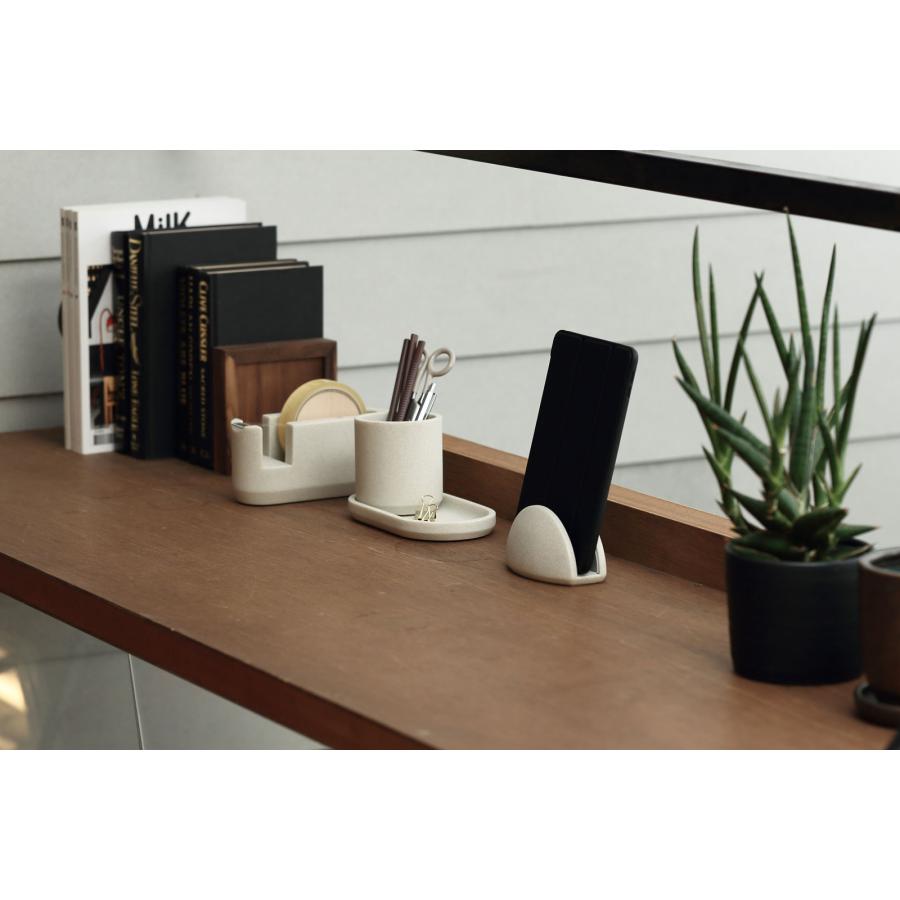 タブレットスタンド 正規品 ideaco イデアコ ストーンサンドカラー 石調 タブレット収納スタンド tablet stand ストーンサンドホワイト : BACK - 通販 - Yahoo ...