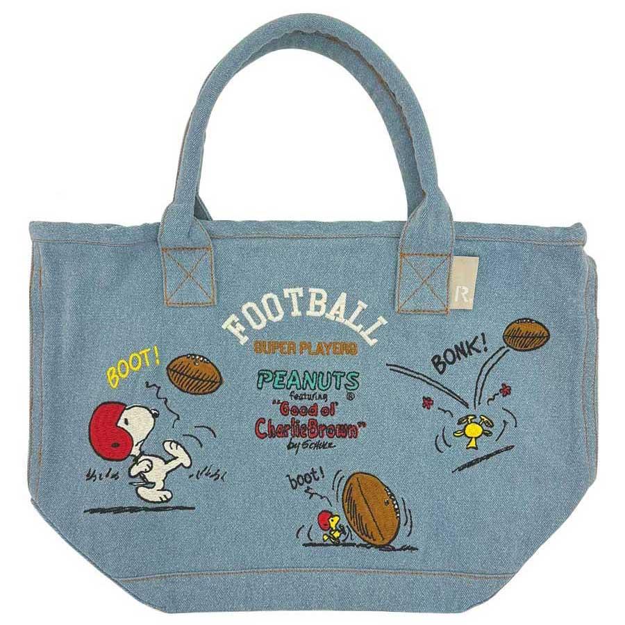 ROOTOTE スヌーピーバッグ 正規品 ルートート IP.デリ.デニム.ピーナッツ-9N スヌーピーグッズ トートバッグ DELI Denim PEANUTS 8385 フットボール ...