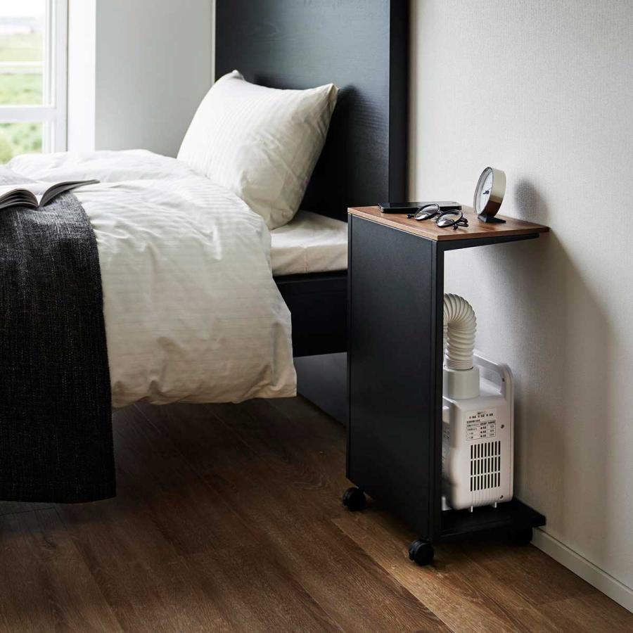 サイドテーブル 山崎実業 正規品 tower タワー キャスター付き 目隠し布団乾燥機スタンド コーヒーテーブル ナイトテーブル 1416 ブラック : 24238 : BACK - 通販 ...