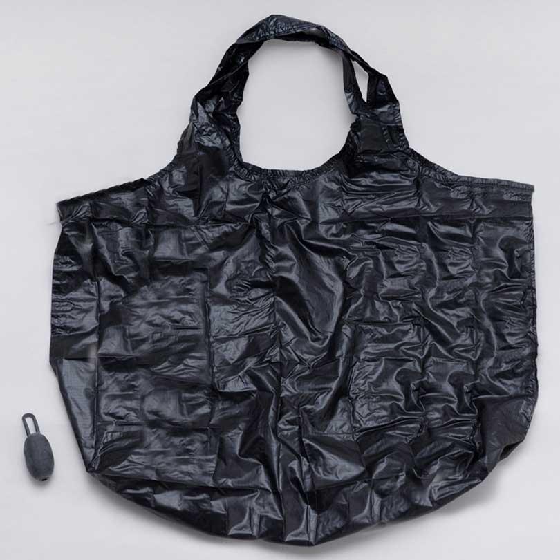 100percent エコバッグ 100％ 100パーセント COCOON - Large 折りたたみ コクーン ラージ ブラック : BACK - 通販 - Yahoo!ショッピング