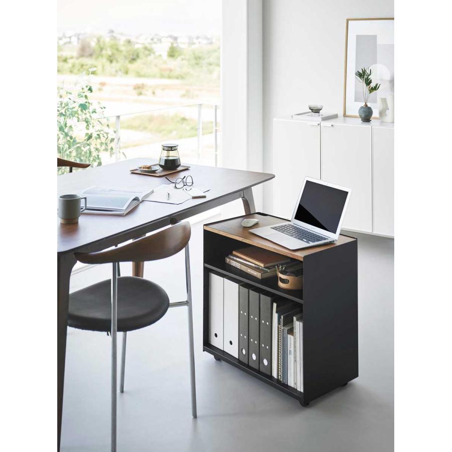 tower デスクワゴン 山崎実業 正規品 タワー 隠せるテレワークワゴン サイドワゴン 1425 ブラック : BACK - 通販 - Yahoo!ショッピング