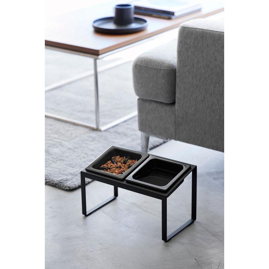 tower ペットフードボウル 山崎実業 正規品 タワー 早食い防止ペットフードボウルスタンドセット 斜めハイタイプ ペット用品 ペットグッズ 10242 ブラック : BACK - 通販 ...