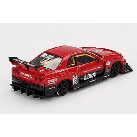 MINI-GT 1/64 Nissan LB-ER34 Super Silhouette スカイライン レッド/ブラック(右ハンドル) (MGT00843-R) : mgt00843-r ...