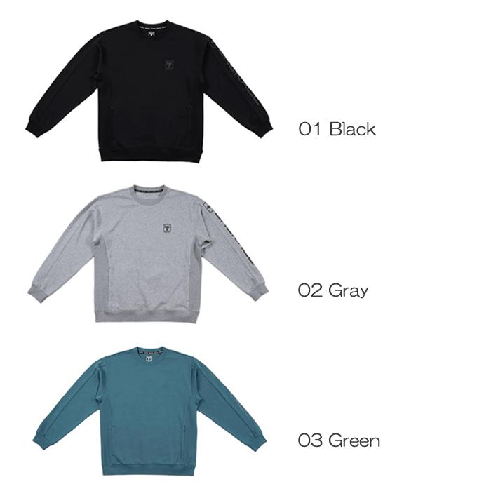 5)ジャッカル クルーネックスウェット SW-A001 (ブラック L) アパレル