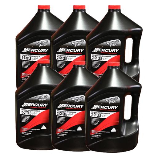 【6個セット】MERCURY/マーキュリー 2ストローク船外機オイル/プレミアムプラス 3.78L （92-858027K01 ...
