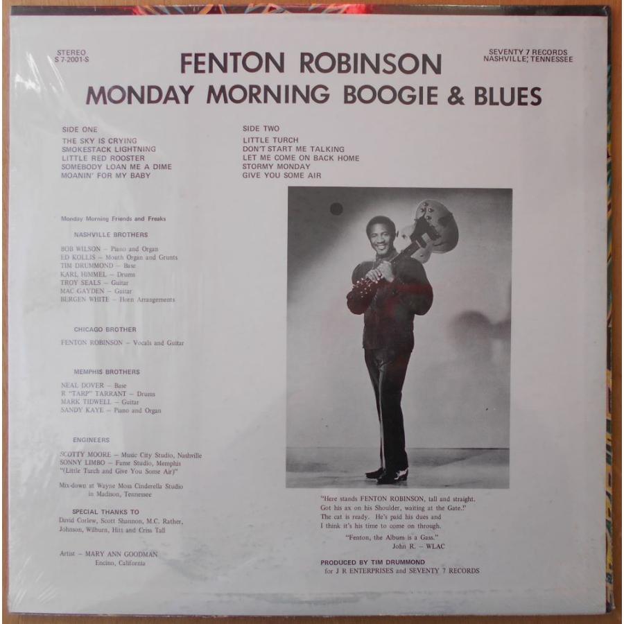 新品 Fenton Robinson フェントン・ロビンソン/Monday morning boogie & blues(LP) : back ...