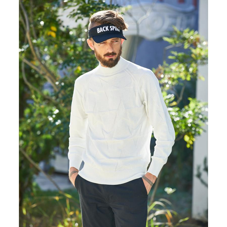 BACK SPIN! ORIGINAL LOGO SUN VISOR サンバイザー バックスピン 黒 シンプル 刺繍 星 オシャレ ゴルフ ...