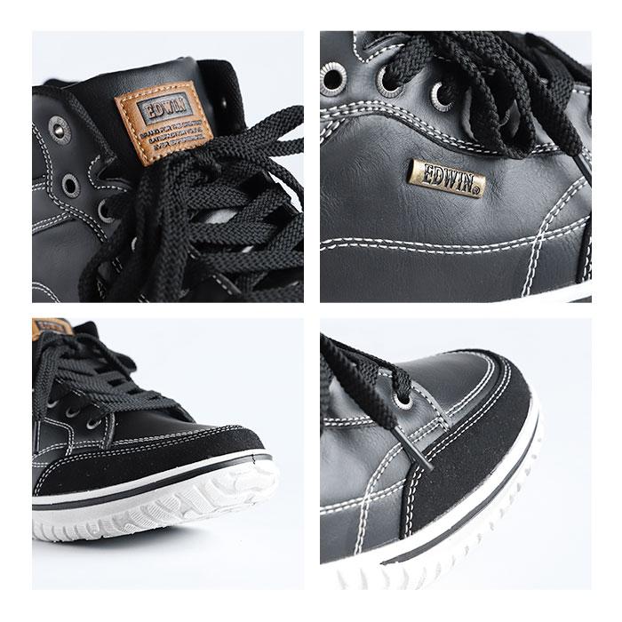 EDWIN メンズ 通販EDWIN スニーカー 7859 エドウィン 靴 くつ 軽量 軽い 防水 4cm×4時間 運動靴 ハイカット 防滑 滑らない 雪 雨 クッションインソール ...