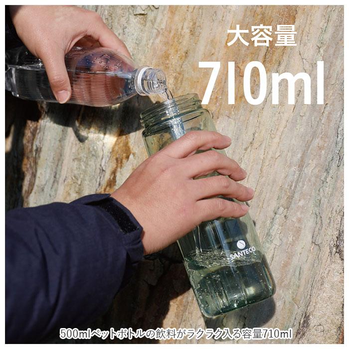 クリアボトル 水筒 通販 約 700ml 710 ウォーター ボトル 直飲み プロテイン シェイカー マグボトル 軽量 超軽量 おしゃれ トライタン 抗菌 サンテコ :oceanbeve710 ...
