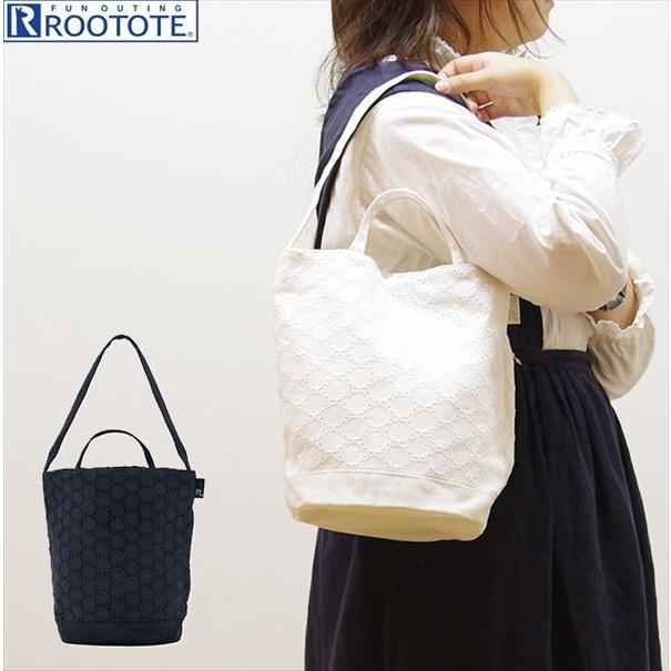 ROOTOTE Rootote ルートート トートバッグ 通販 サイドポケット ROUND ラウンド レース 2WAY ショルダー 丸底 ショルダーバッグ レディース : BACKYARD ...