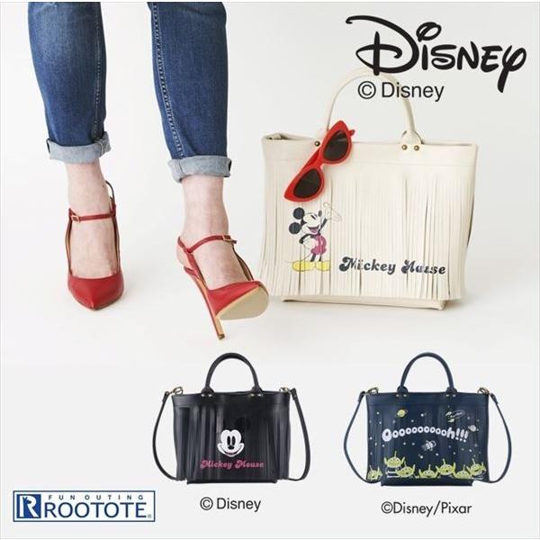 ROOTOTE Rootote ルートート トートバッグ 通販 サイドポケット DELI デリ DISNEY ディズニー 2WAY ショルダー フリンジ 合成皮革 ミッキー レディース 小さめ ...
