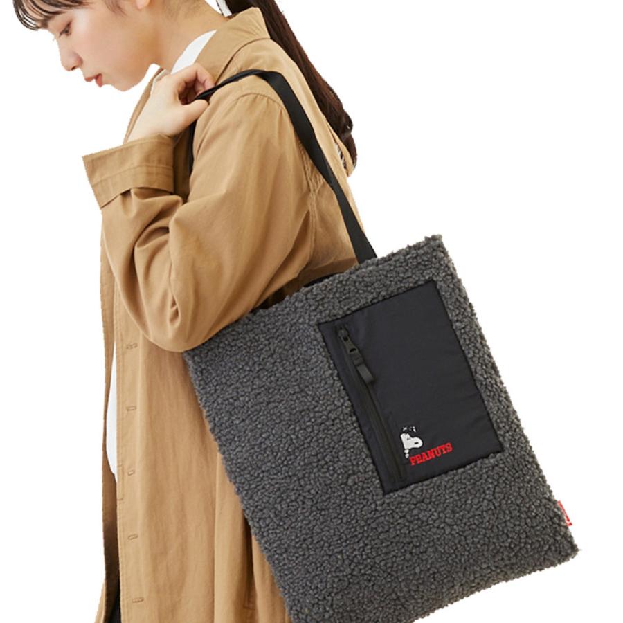 ROOTOTE ルートート スヌーピー 8275 通販 トートバッグ レディース A4 通勤 通学 軽量 軽い 大人 かわいい おしゃれ 可愛い シンプル ボアフリース 刺繍 ...