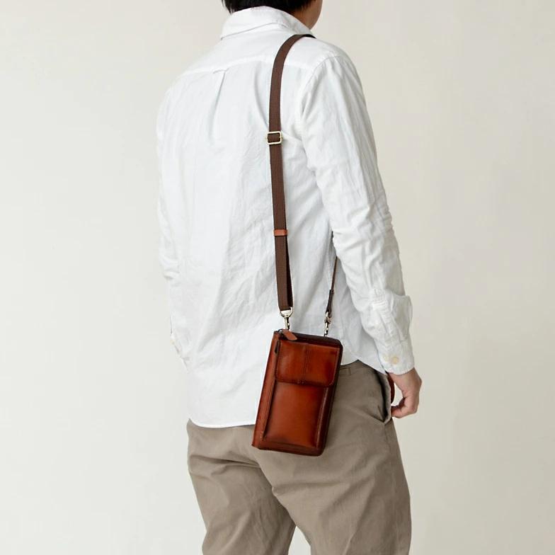 Gem Basic ショルダーバッグ お財布 小銭入れ 牛革 アンティーク調 シャドー加工 小さめ 縦型 肩掛け 豊岡製 ブランド GEM BASIC 1511 本革 お出掛け 冠婚葬祭 旅行 ...