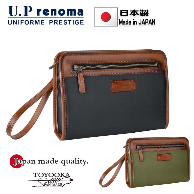 U.P renoma セカンドバッグ メンズ ポーチ 軽量 防水素材 ブランド U.Prenoma 20101 日本製 横型 おしゃれ 旅行 冠婚葬祭 結婚式 お散歩 ハンドバッグ フェイク ...